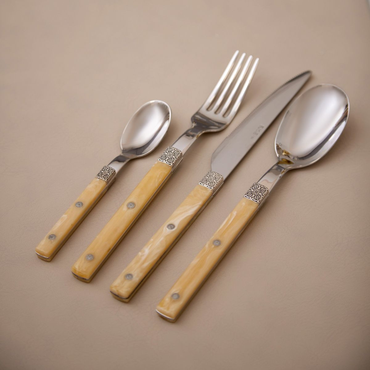 Boheme 24 Piece Cutlery Set - Ivory | Meadows & Byrne