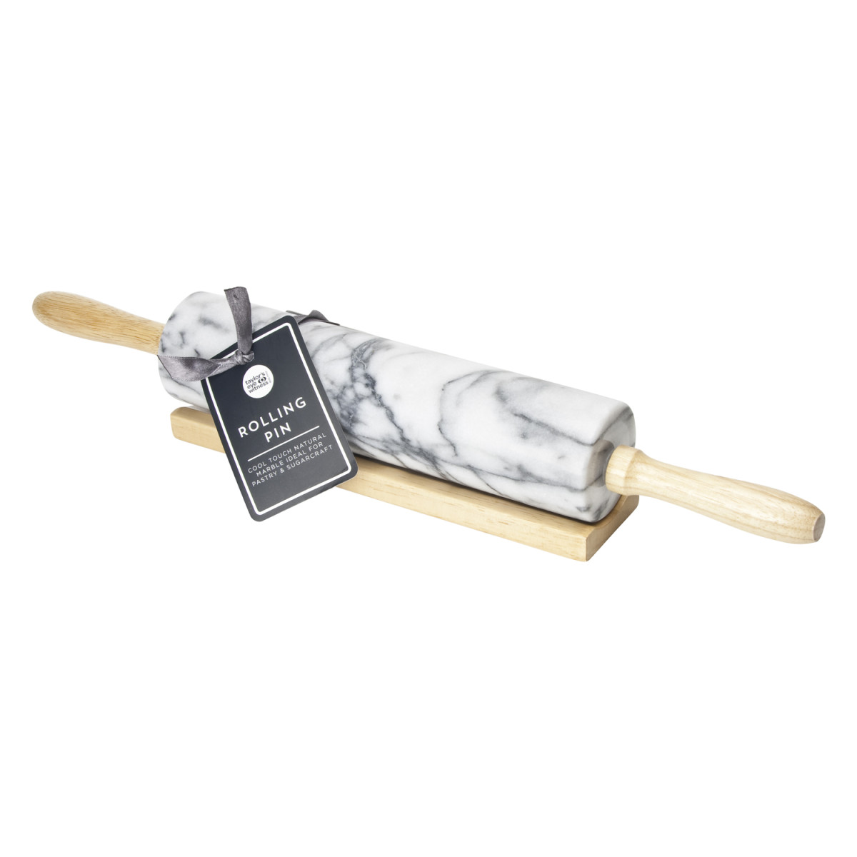 Natural Marble Rolling Pin with Stand | Meadows & Byrne