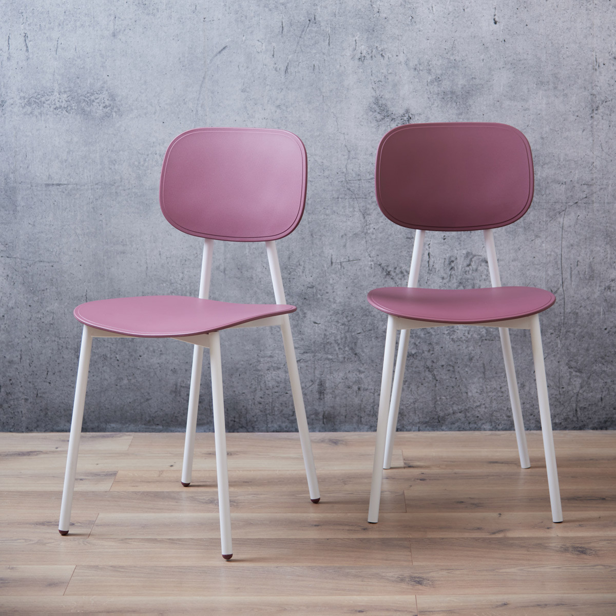 Tata Raspberry/White Frame Dining Chair - Set of 2 | Meadows & Byrne