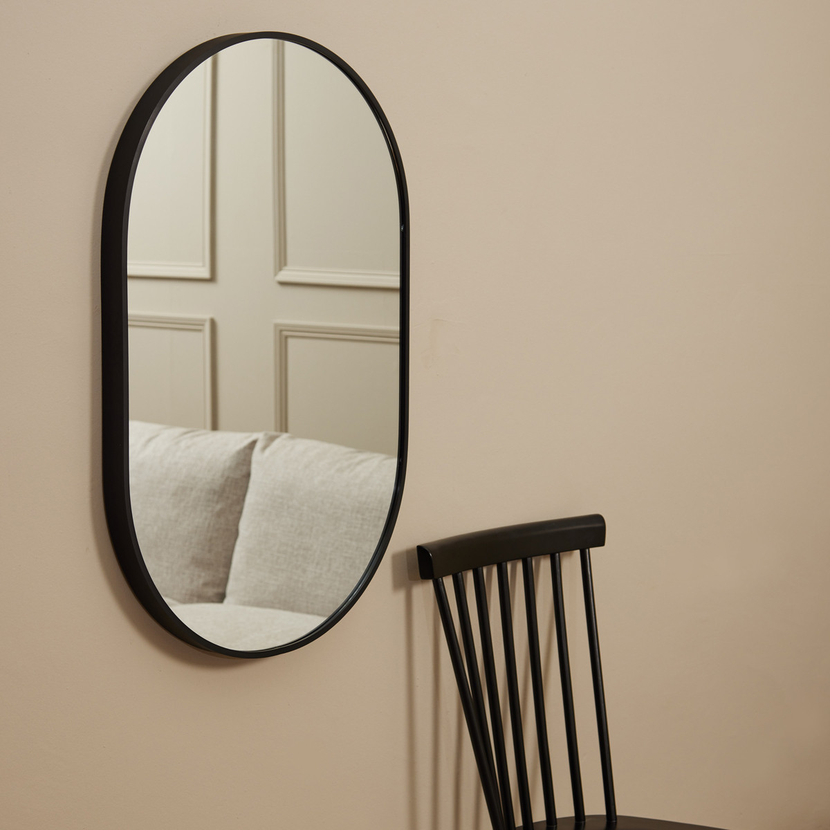 Bradley Black Lozenge Mirror │ Meadows & Byrne
