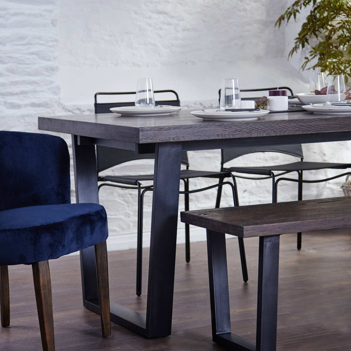 Calia Smoked Oak Bench