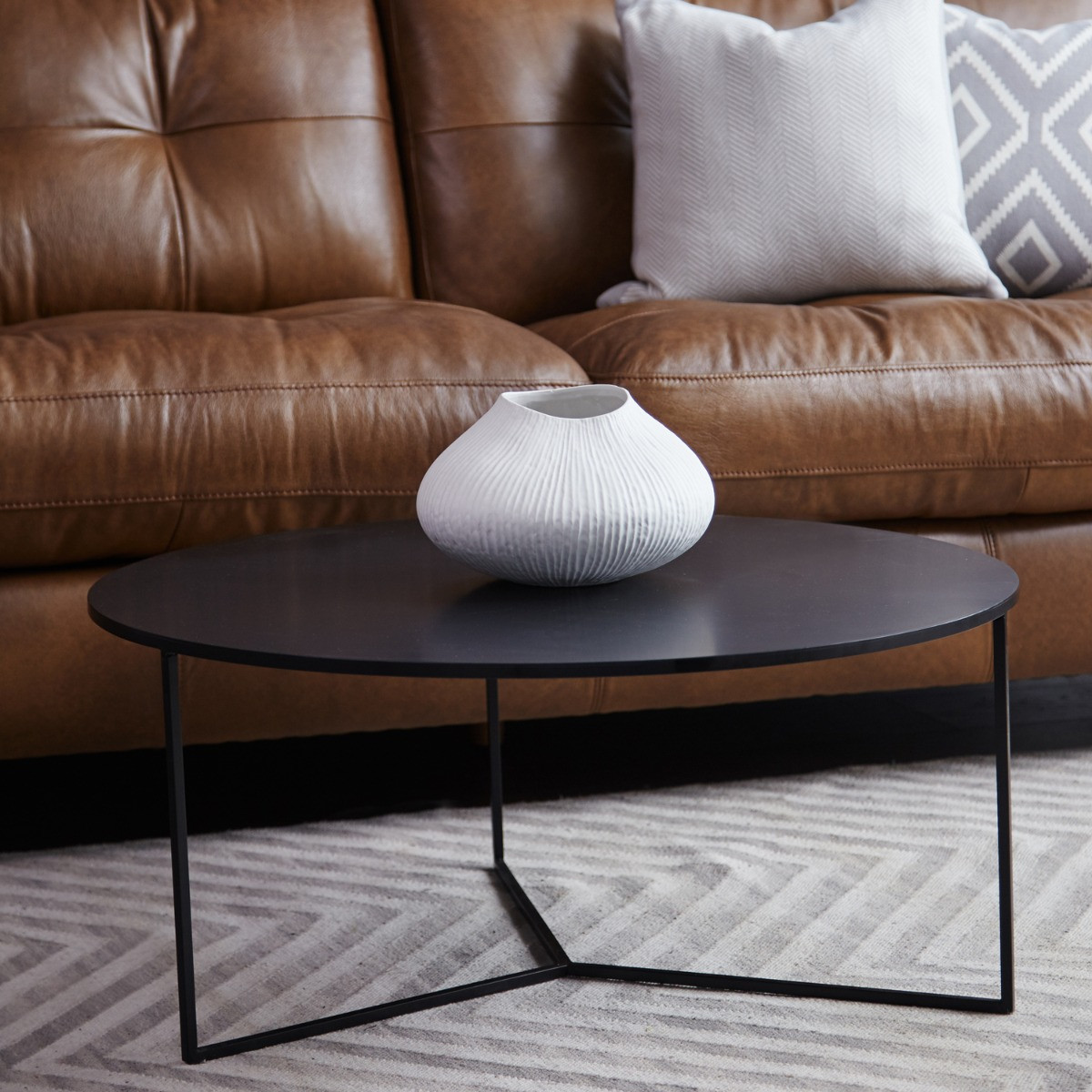Modena Metal Round Coffee Table | Meadows & Byrne